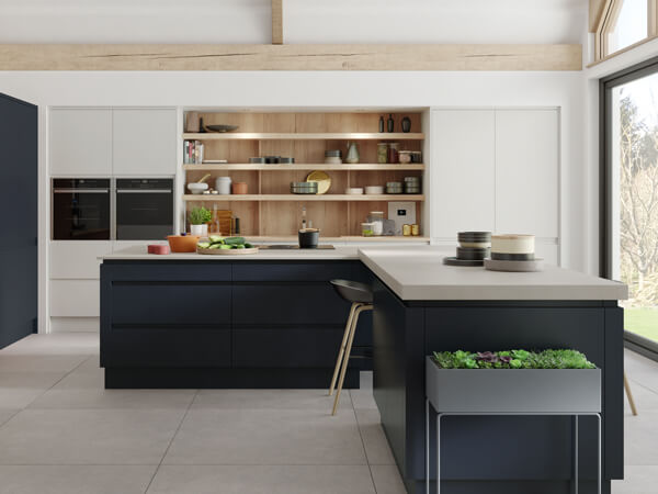 Roma Kitchen | Silk Painted J Pull Kitchen from Bon Accord Kitchens